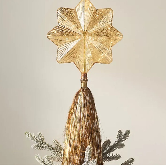 Anthropologie | Holiday | Anthropologie Gold Shooting Star Tinsel ...